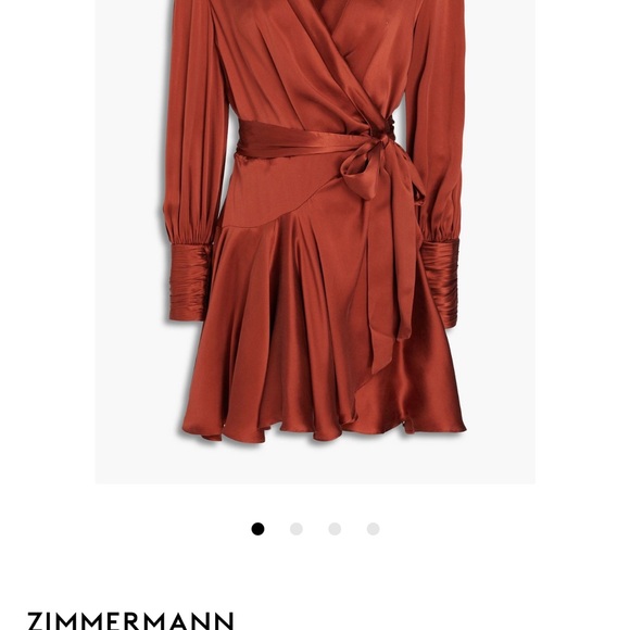 Zimmermann | Dresses | Zimmermann Rust Wrap Dress | Poshmark
